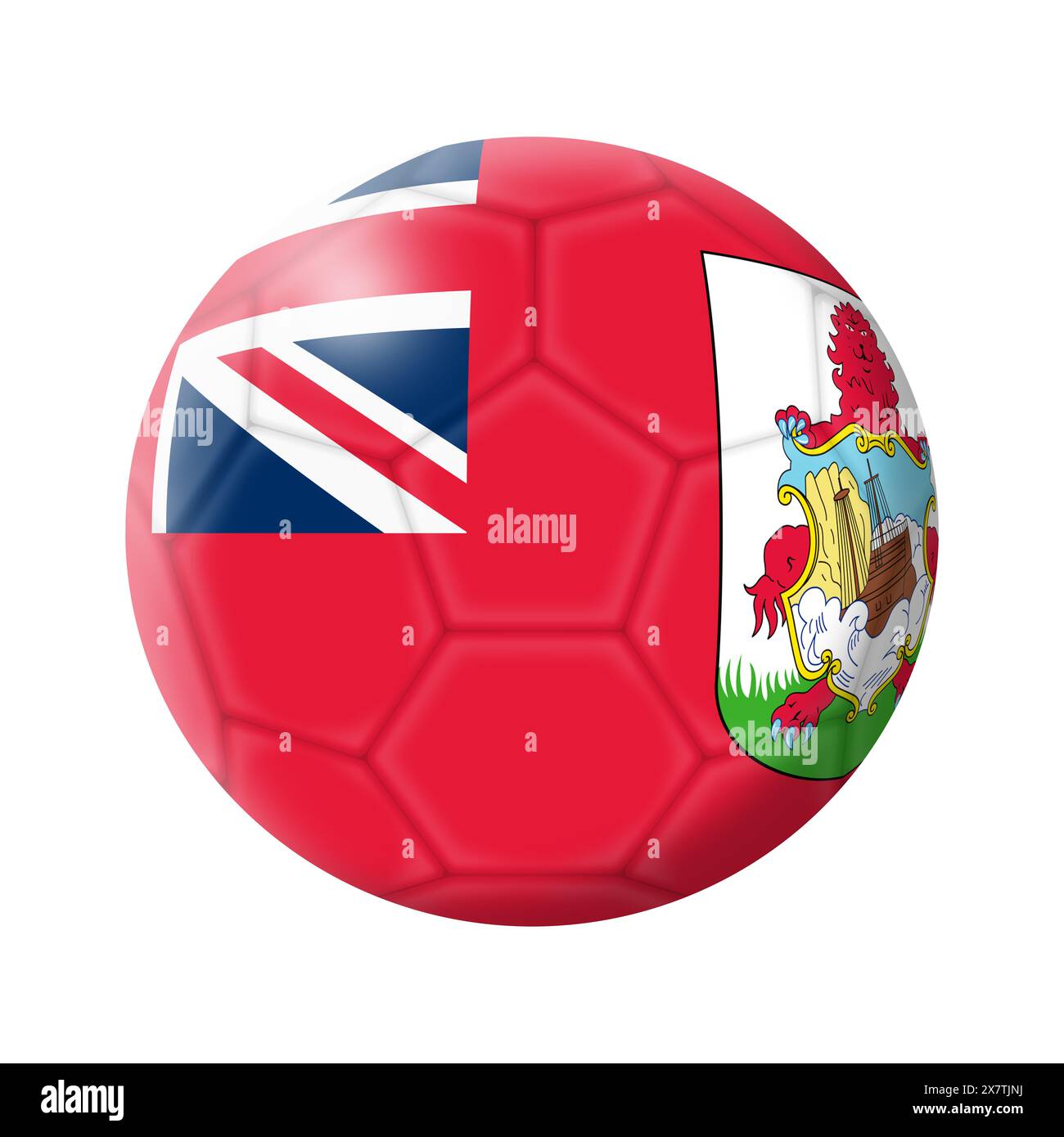 A Bermuda soccer ball football illustration isolated on white with ...