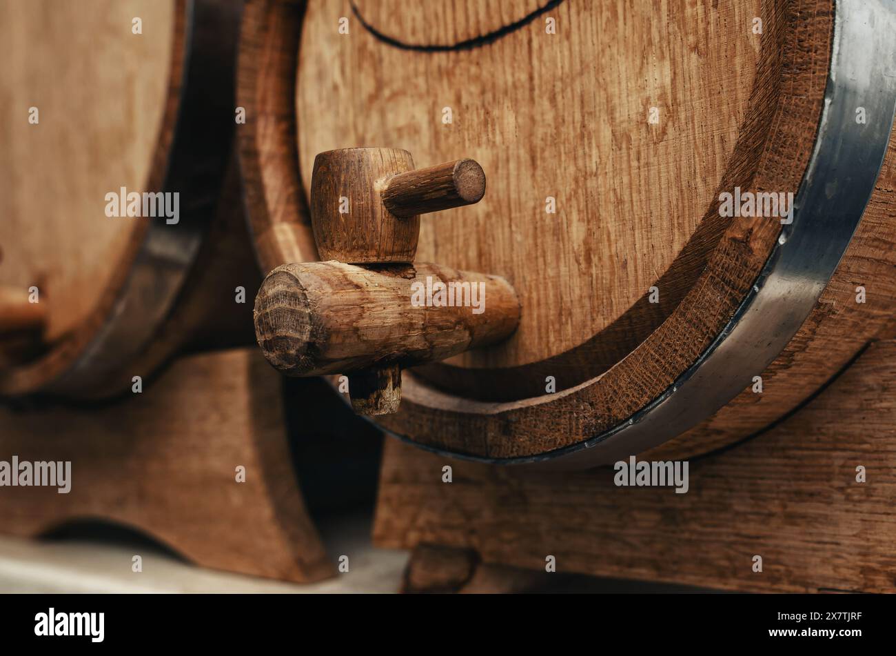 Wooden cask stand hi-res stock photography and images - Alamy