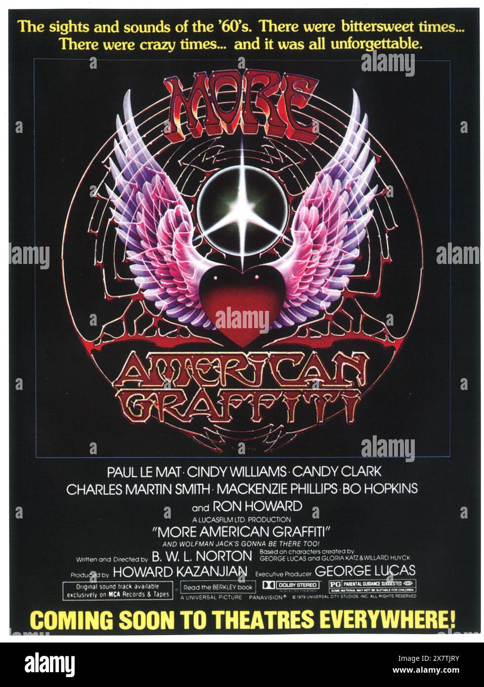 1979 More American Graffiti Film poster Director: Bill L. Norton Stock ...