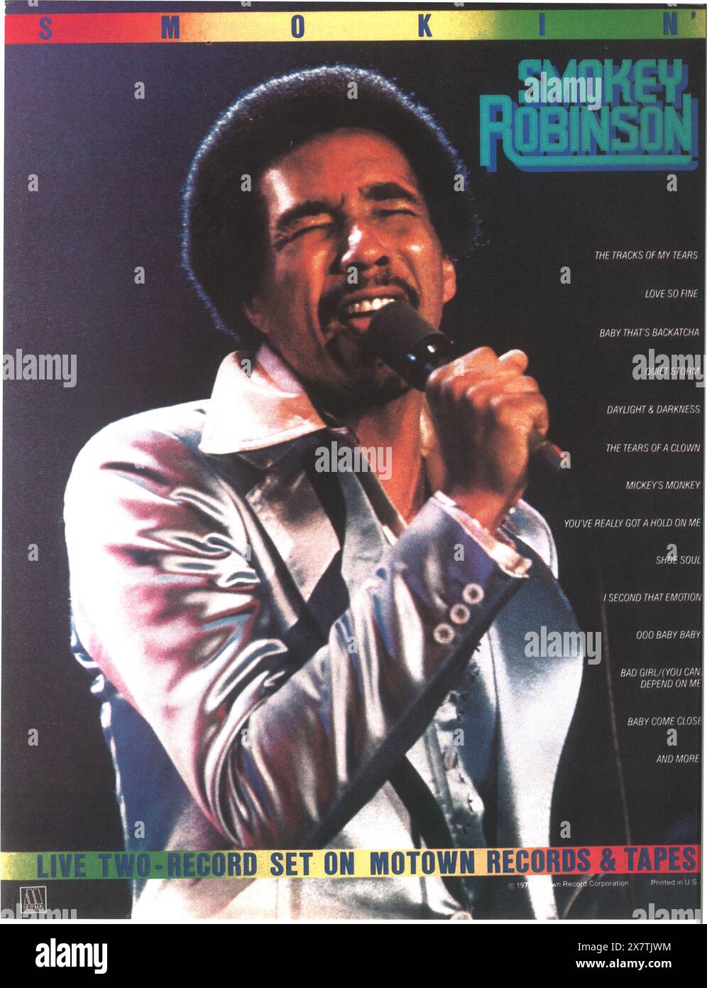 1978 Smokin' Live album by Smokey Robinson album release promo Stock ...