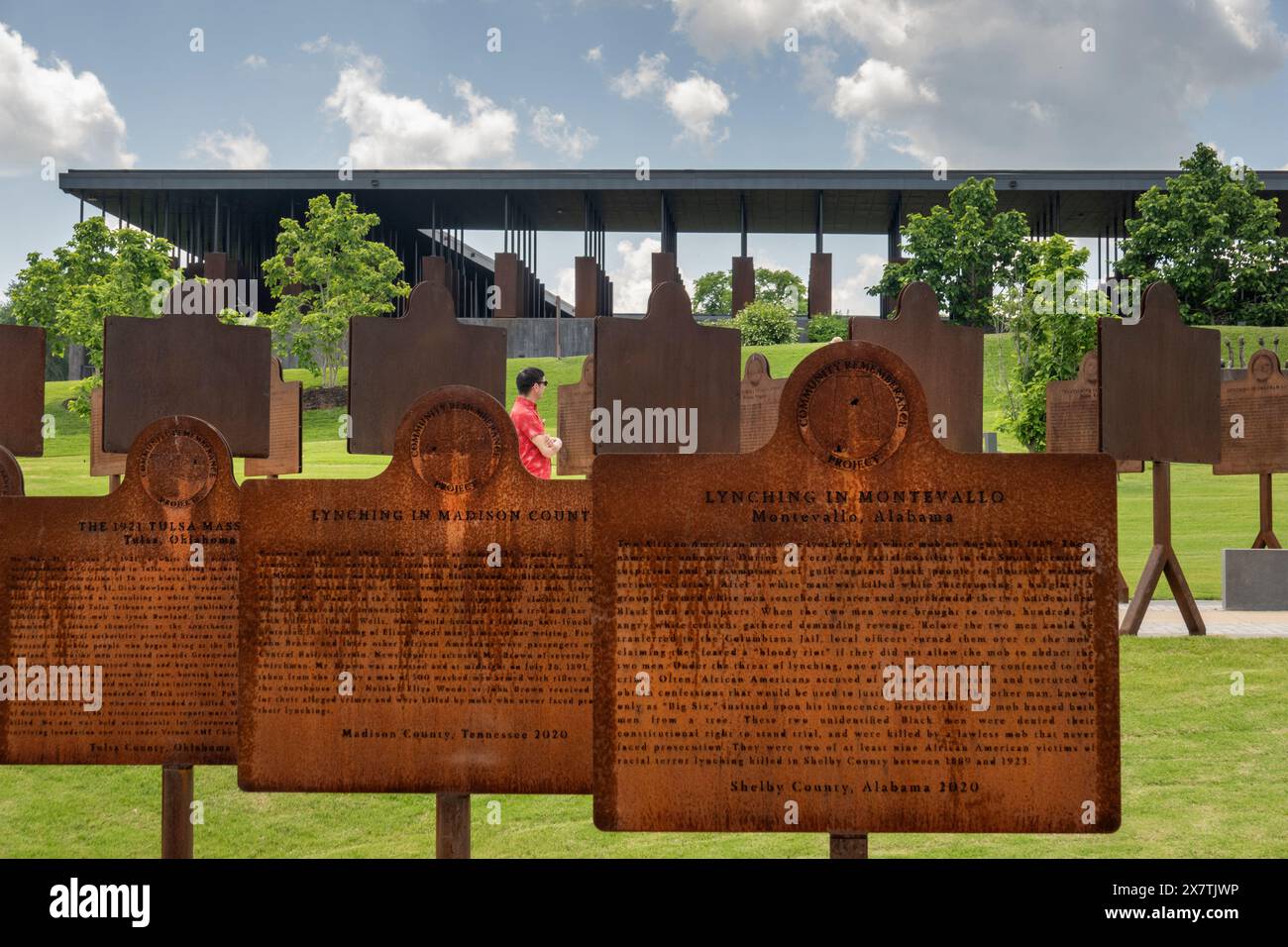 The National Memorial for Peace and Justice in Montgomery Alabama Stock ...