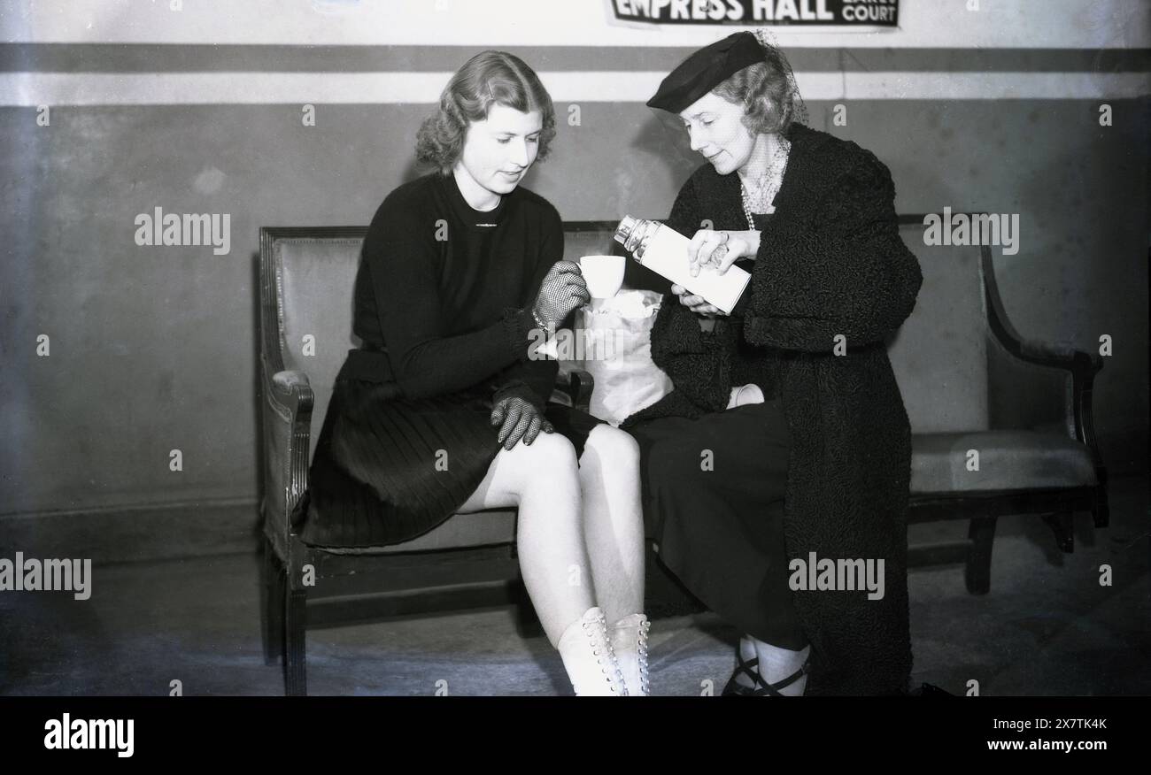 1939, historical, sitting on a bench, reigning European Figure Skating ...