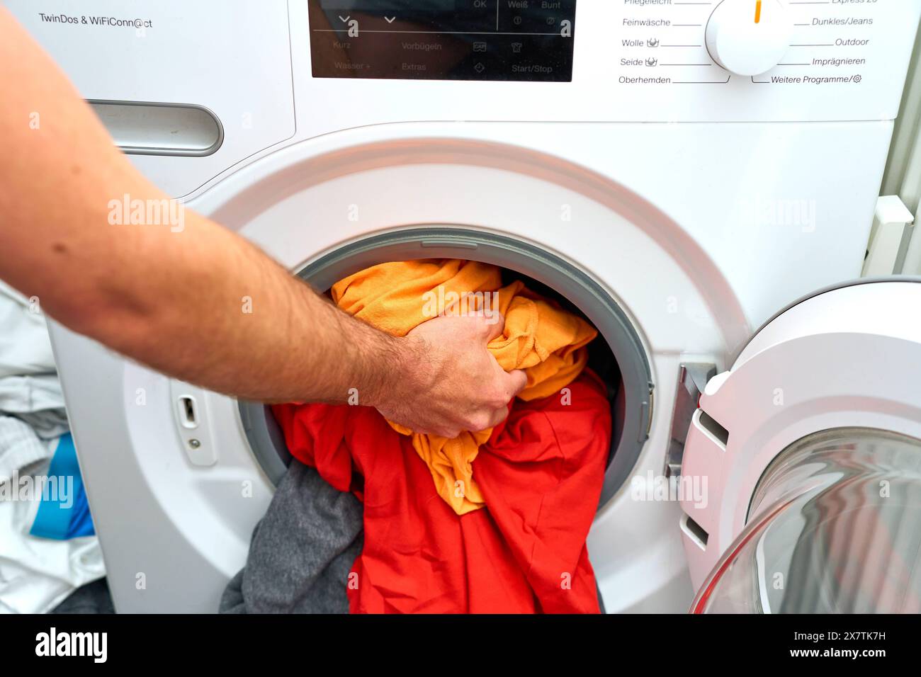 Germany, Bavaria 21 May 2024: Washing clothes, concept, proper ...