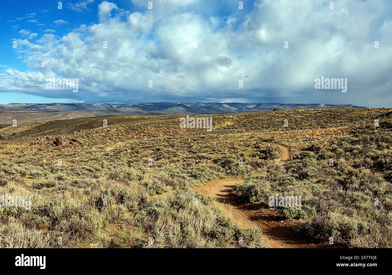 May 21, 2024: Dramatic early morning clouds mount over the high desert ...