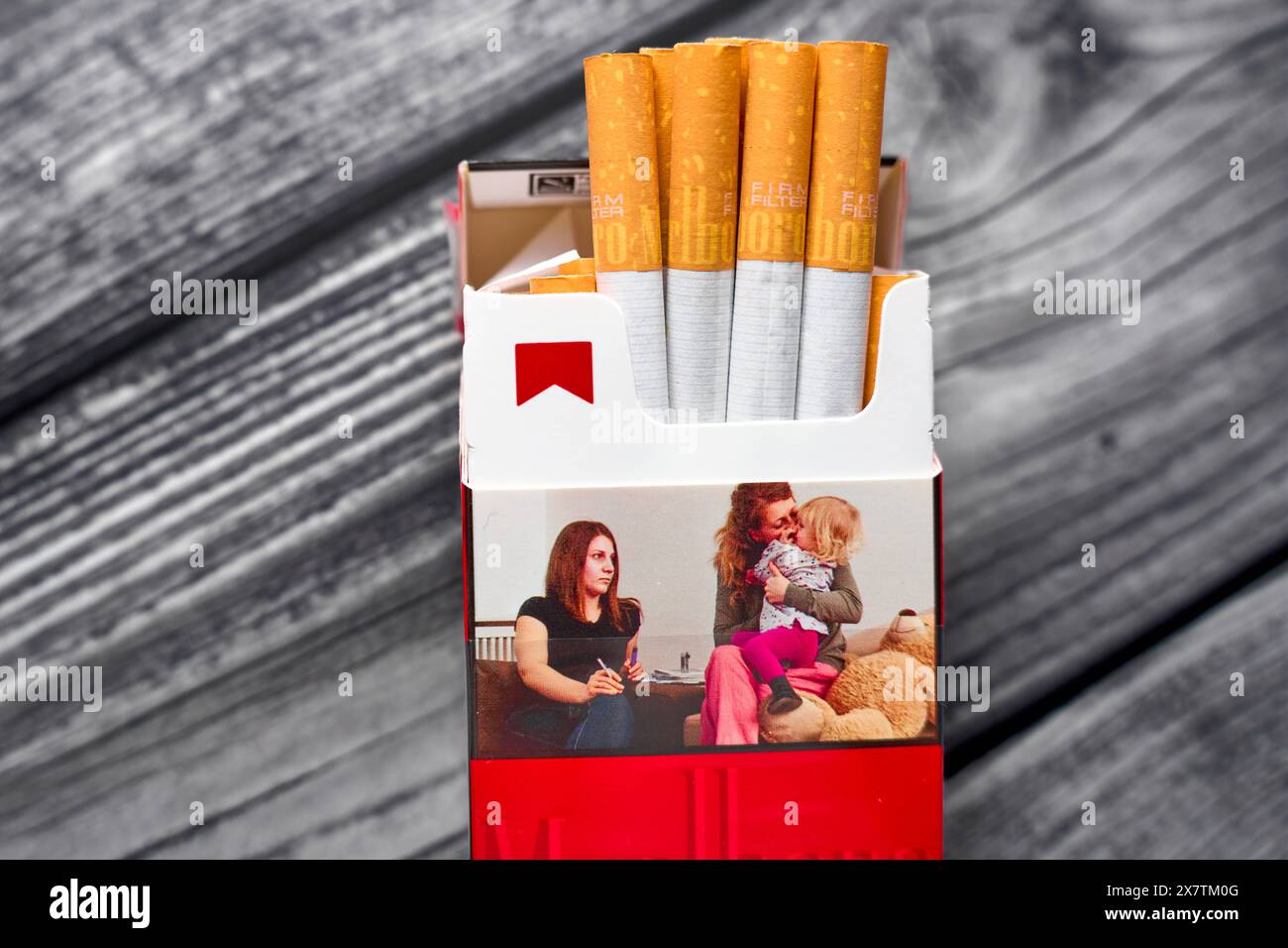 Germany, Bavaria 21 May 2024: Italian Marlboro cigarette pack on a ...