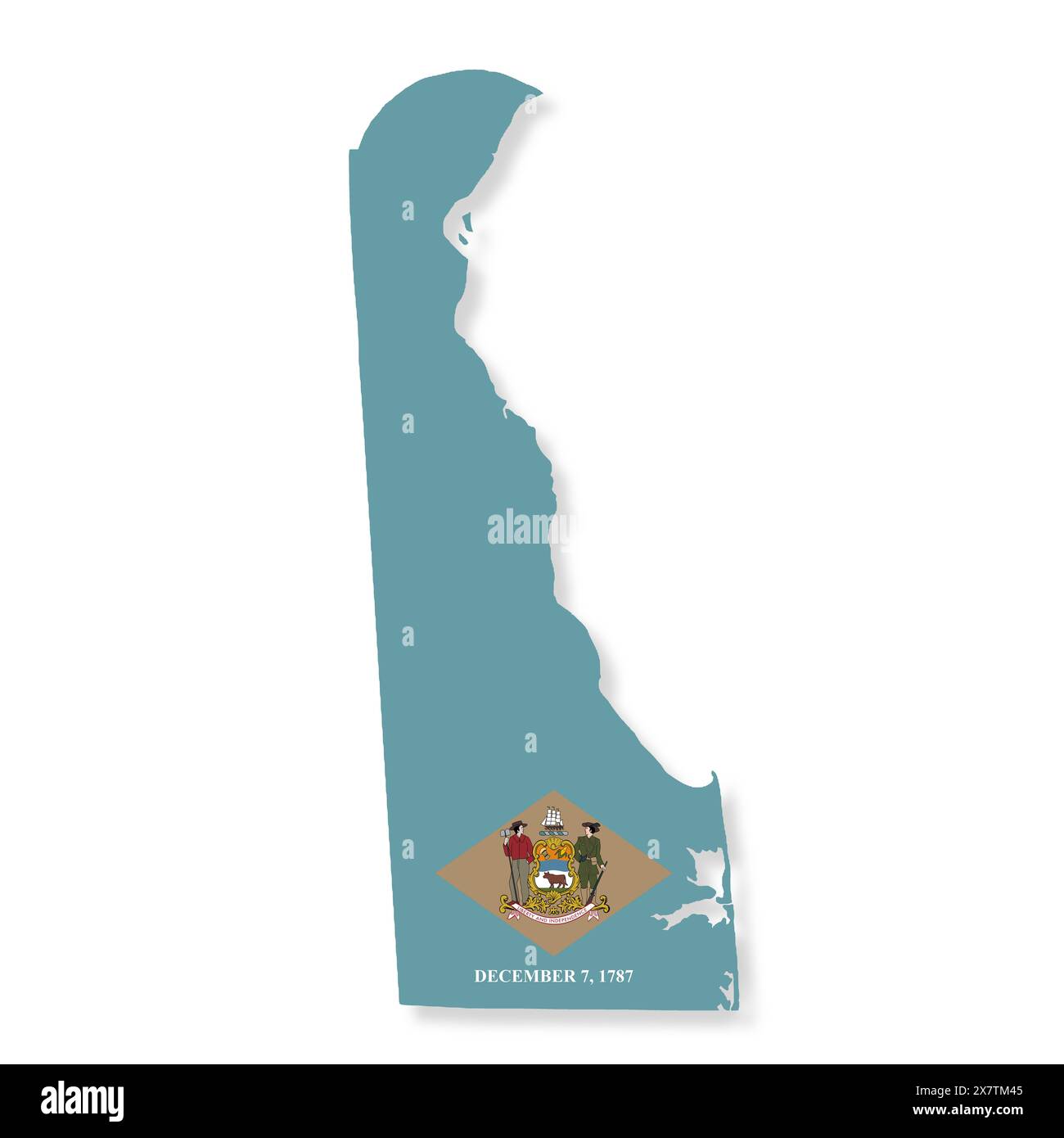 Delaware map hi-res stock photography and images - Alamy