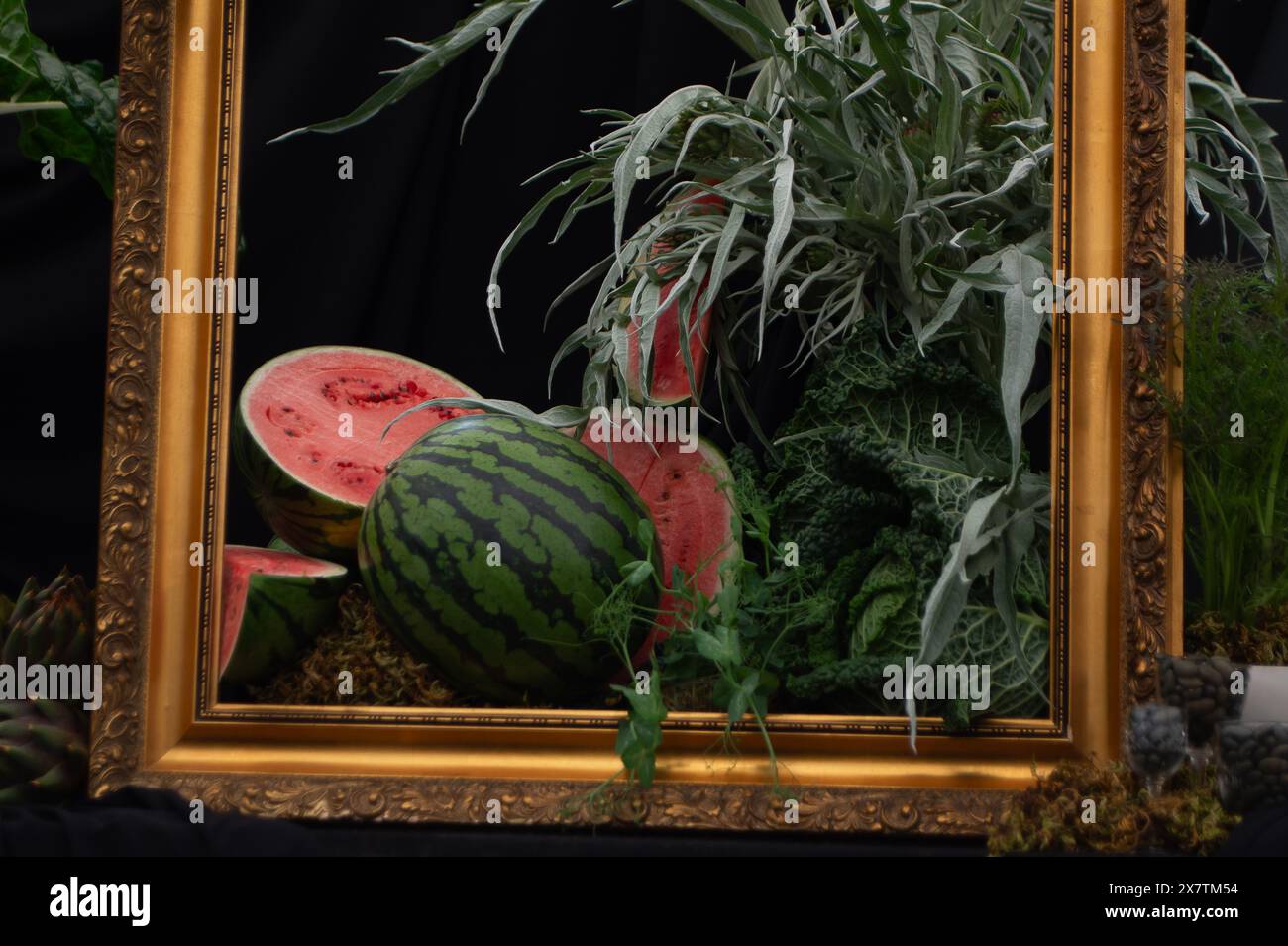 London, UK. 20th May, 2024. The She Grows Veg display of vegetables on ...
