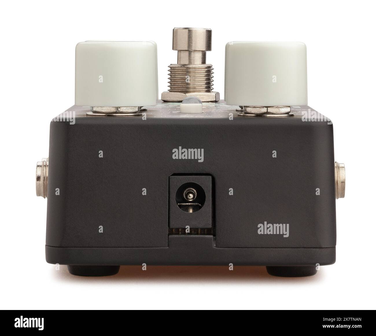 reverb guitar pedal path isolated on white back view Stock Photo - Alamy