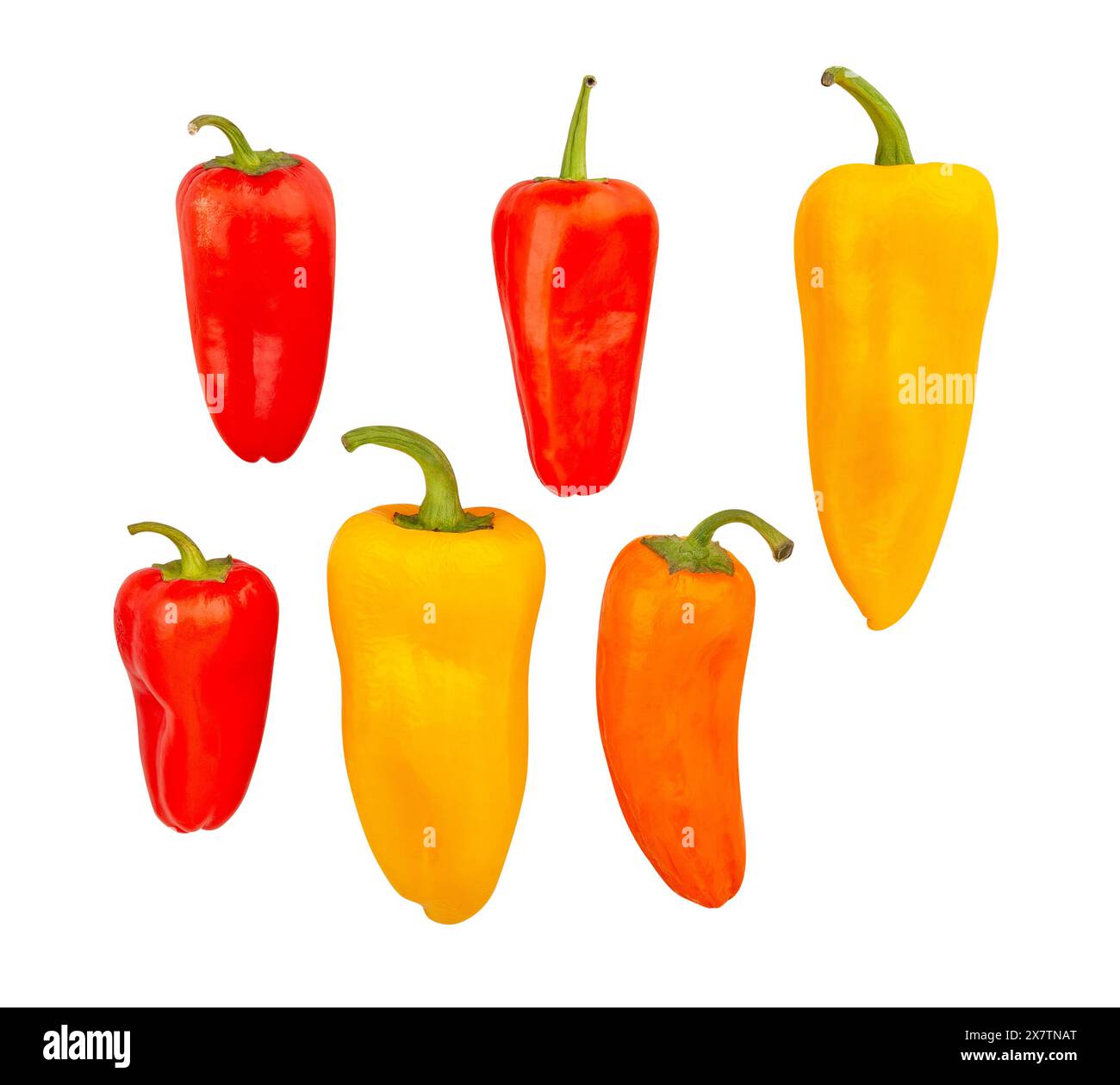 mini bell pepper path isolated on white Stock Photo - Alamy
