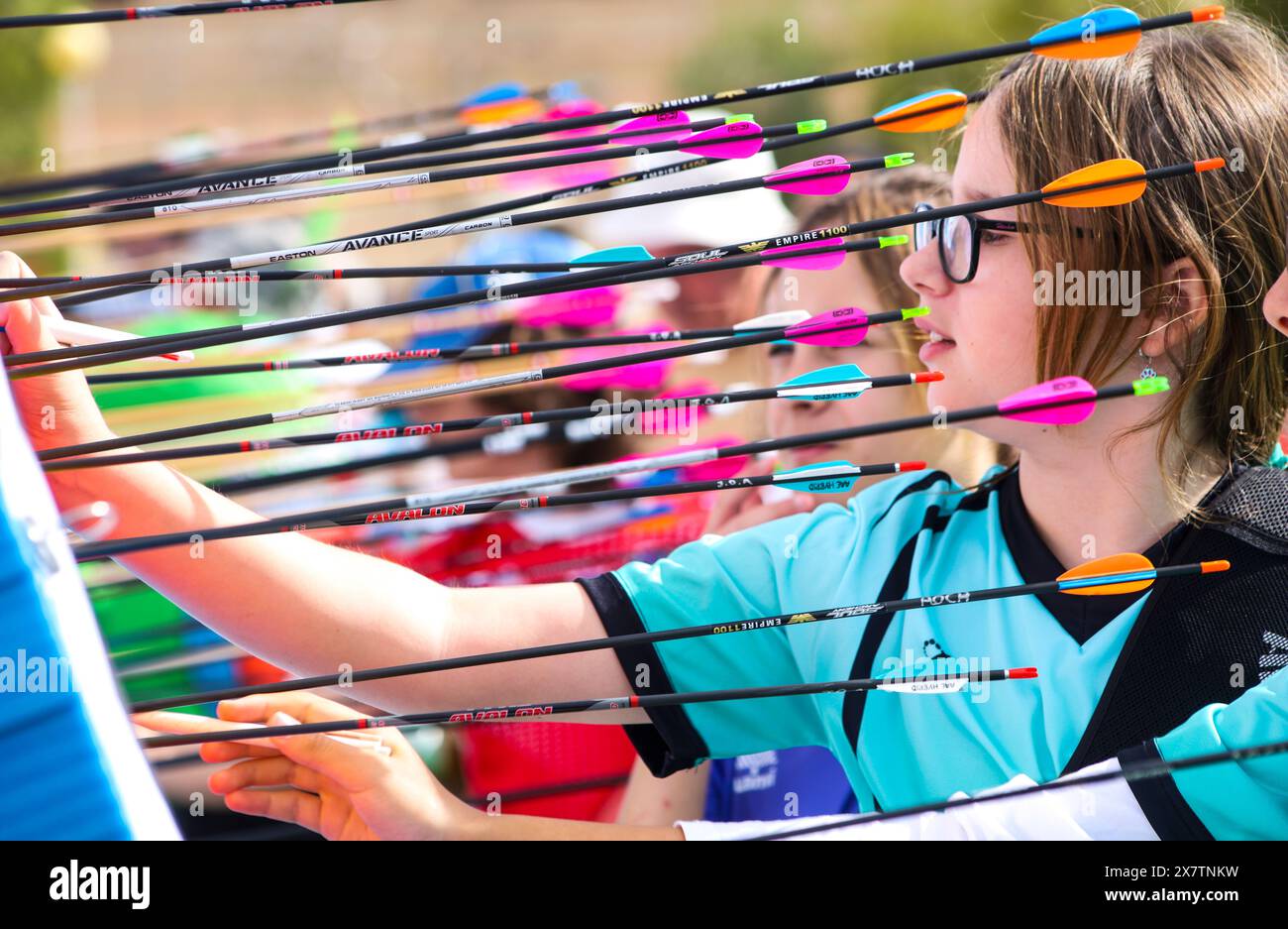 Alicante, Spain- april 8, 2024: Children participating in an Outdoor ...