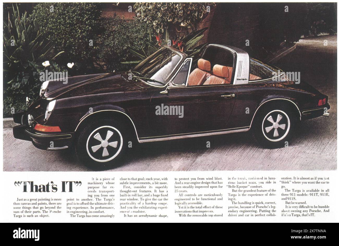 1973 Porsche 911 Targa ad Stock Photo - Alamy