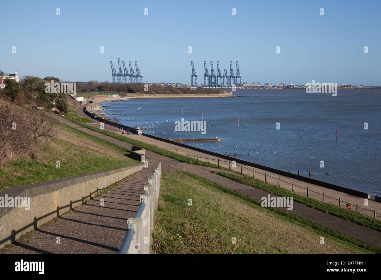 Views of the sea at The Naze at Walton on the Naze, Essex in the United ...