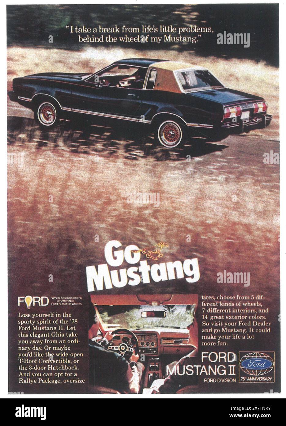 1978 Ford Mustang II ad Stock Photo - Alamy
