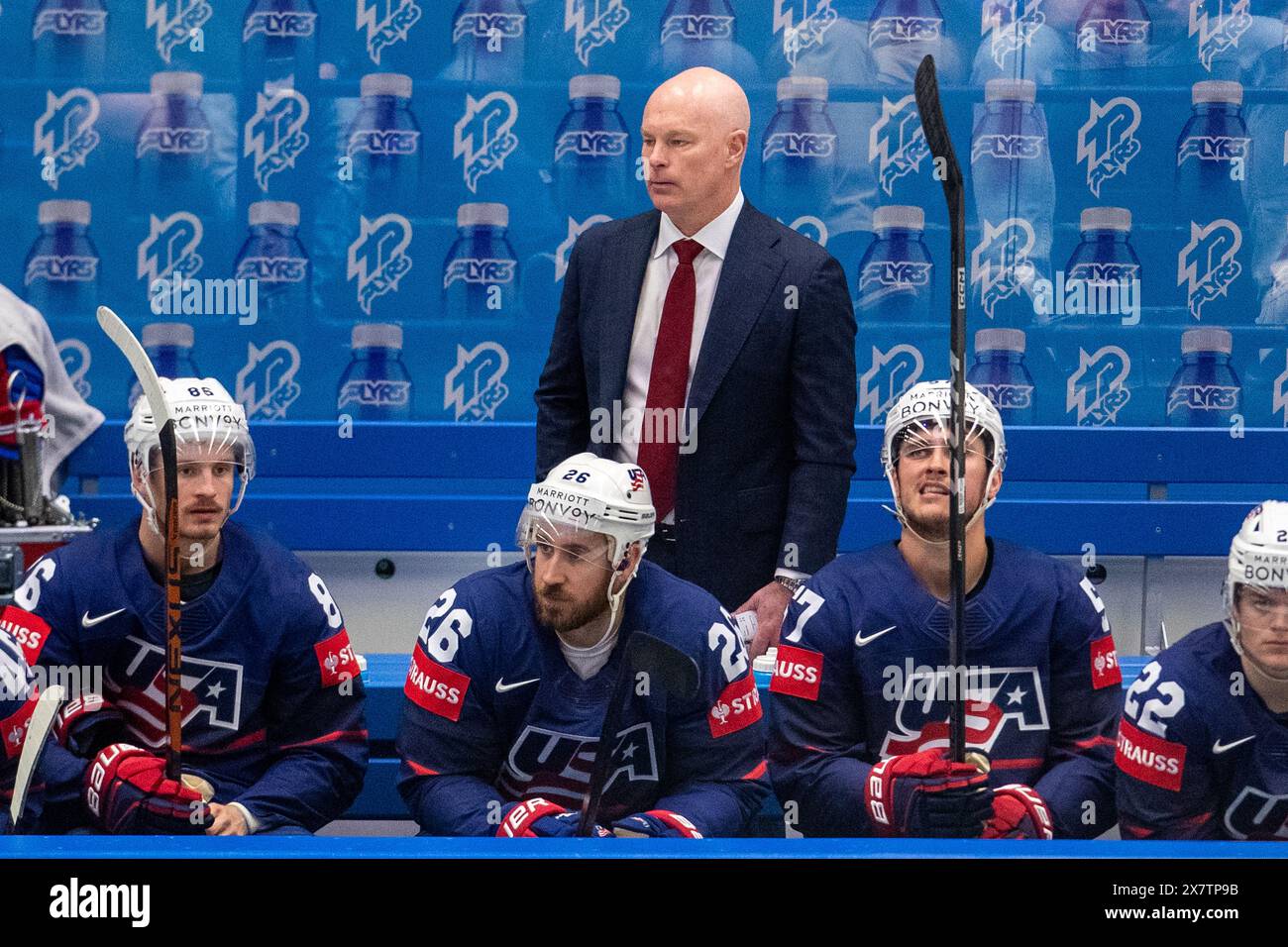 Ostrava, Czech Republic. 21st May, 2024. Latvia vs USA group B, match ...