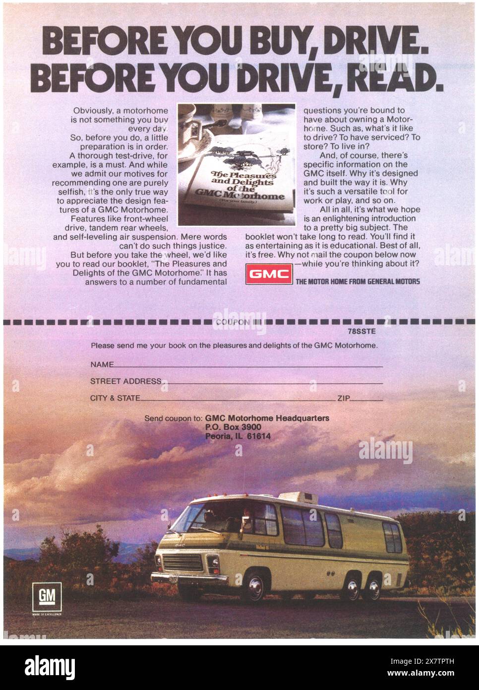 1978 GMC motorhome ad Stock Photo - Alamy