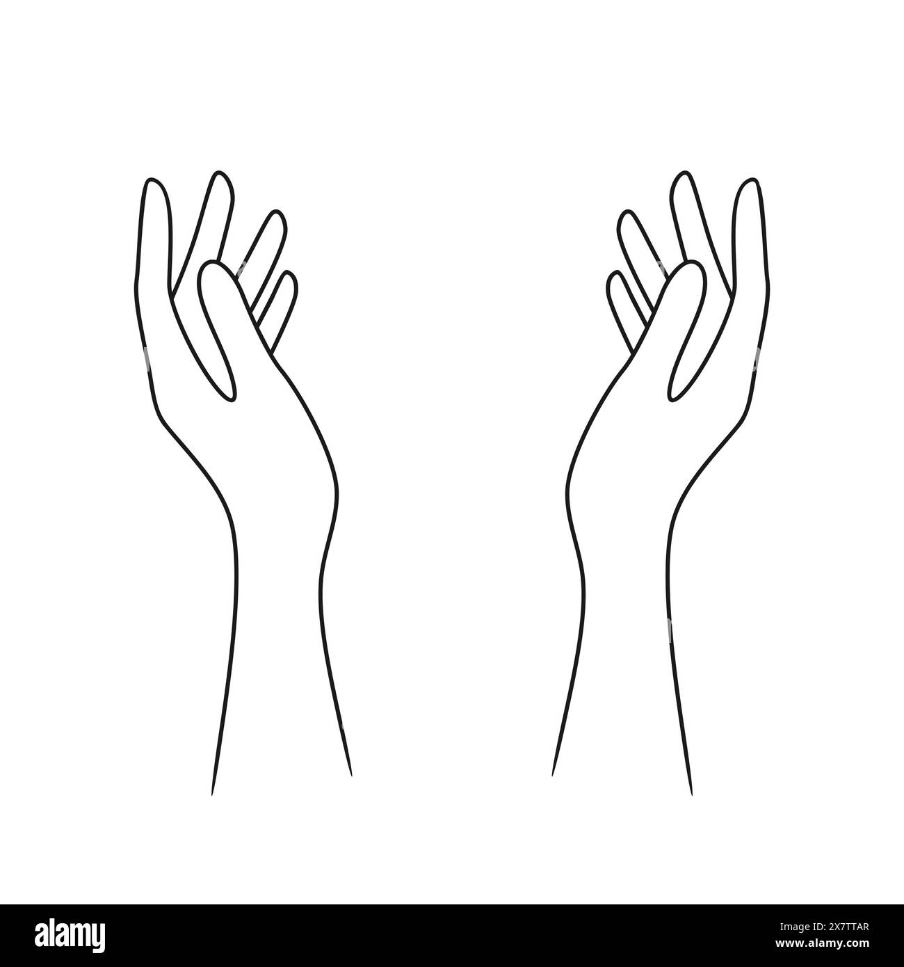 Pair hands in prayer Cut Out Stock Images & Pictures - Alamy