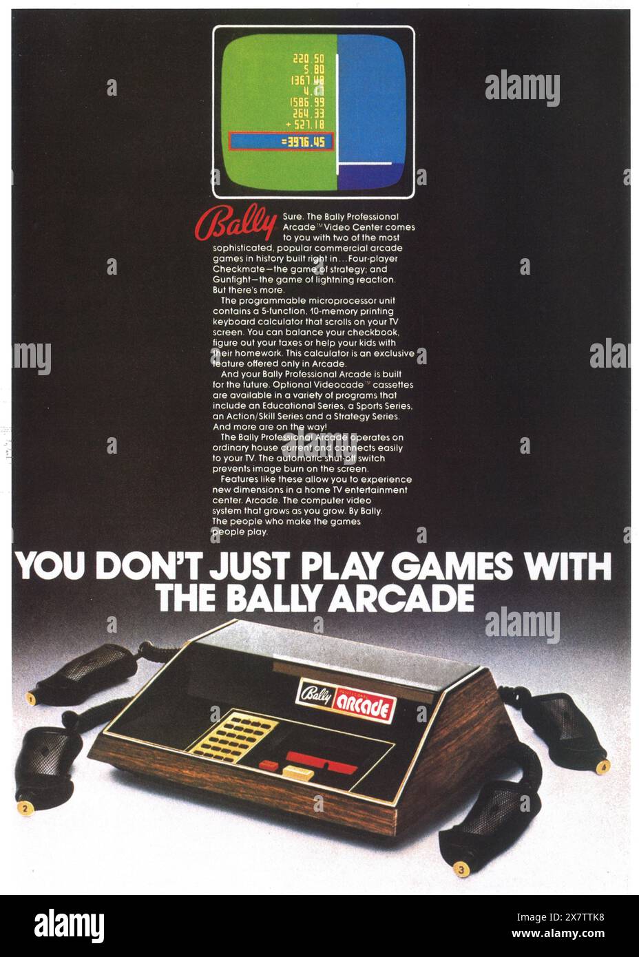 1977 Bally Arcade Video Game ad Stock Photo - Alamy