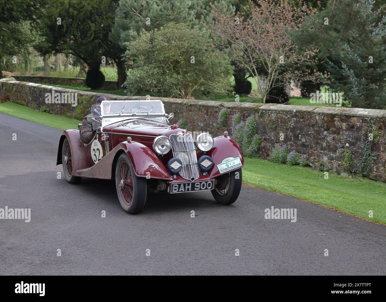 A 1936 Riley Sprite arrives at Rose Castle in Dalston, Cumbria. The car ...