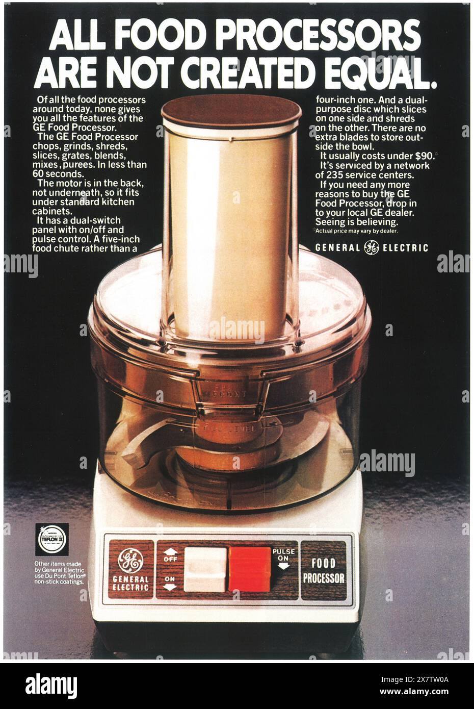 1977 General Electric Food Processors ad Stock Photo - Alamy