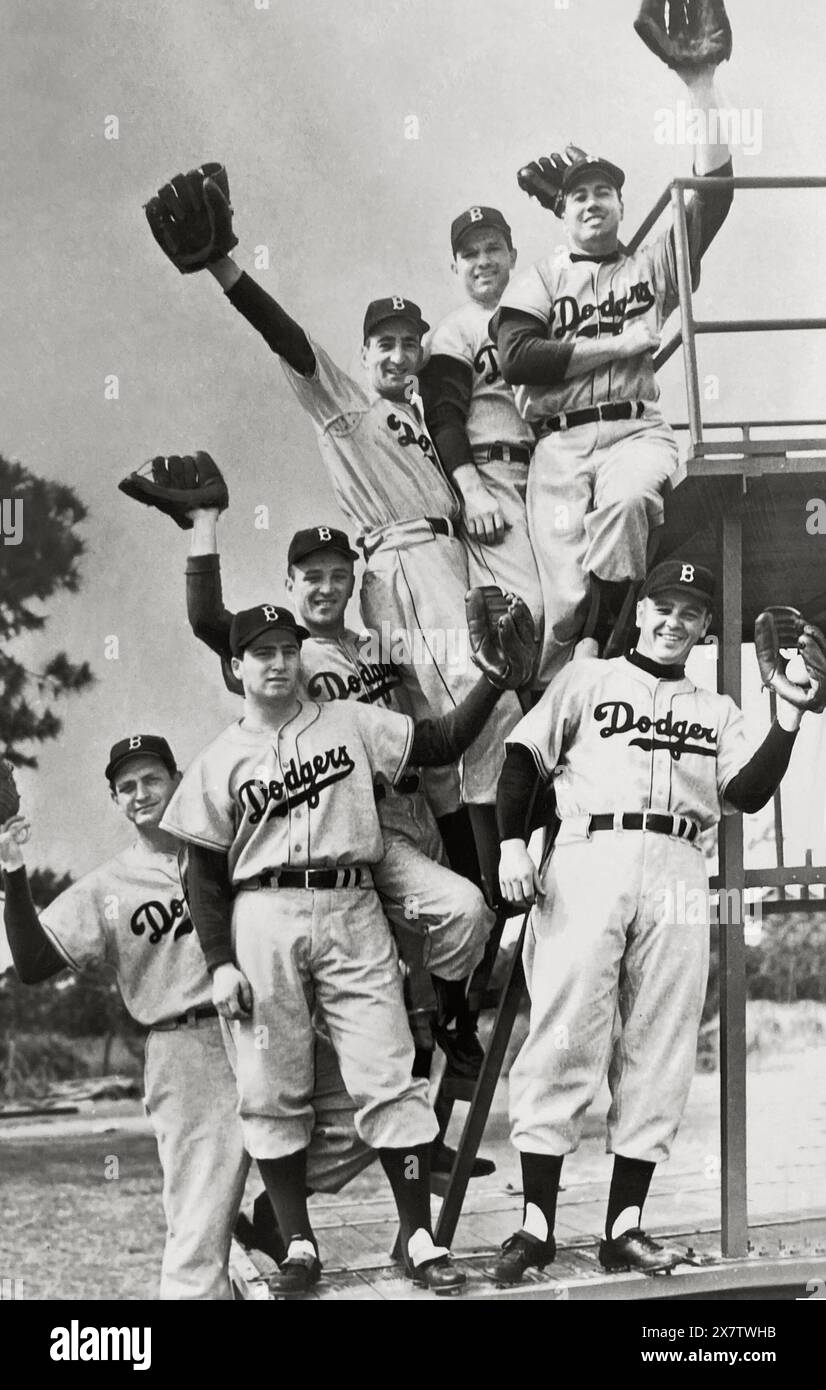 Photo of The Brooklyn Dodgers circa 1950s on display at Dodger Town ...