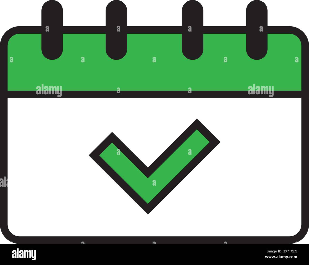 A check mark icon on the calendar. Availability of schedule. Reminders ...