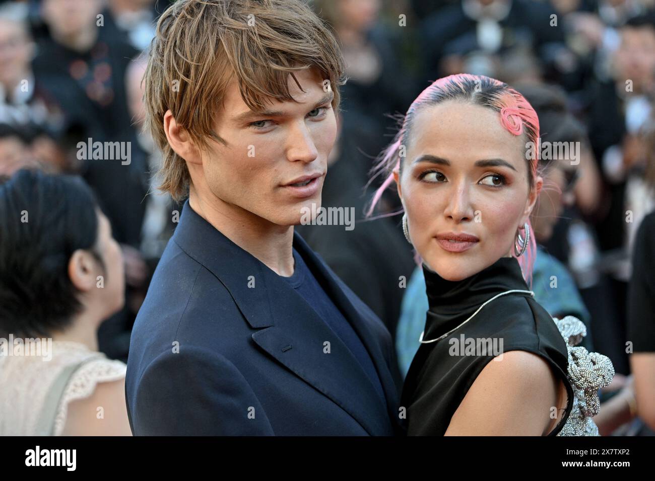 Cannes, France. 21st May, 2024. Jordan Barrett, Allegra Ream at the ...