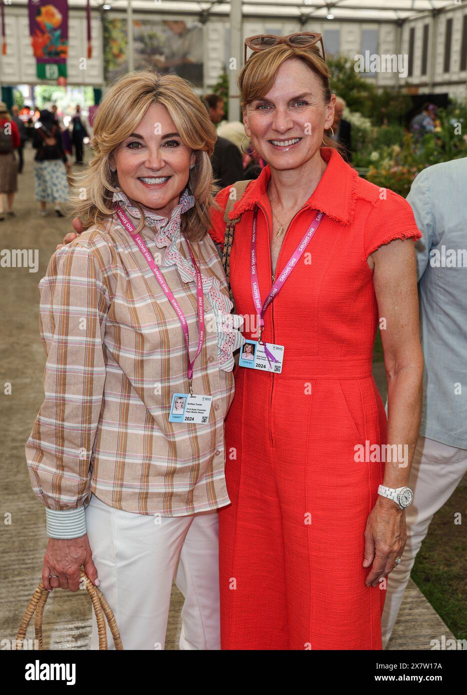 London, UK. 20th May, 2024. Anthea Turner and Fiona Bruce seen ...