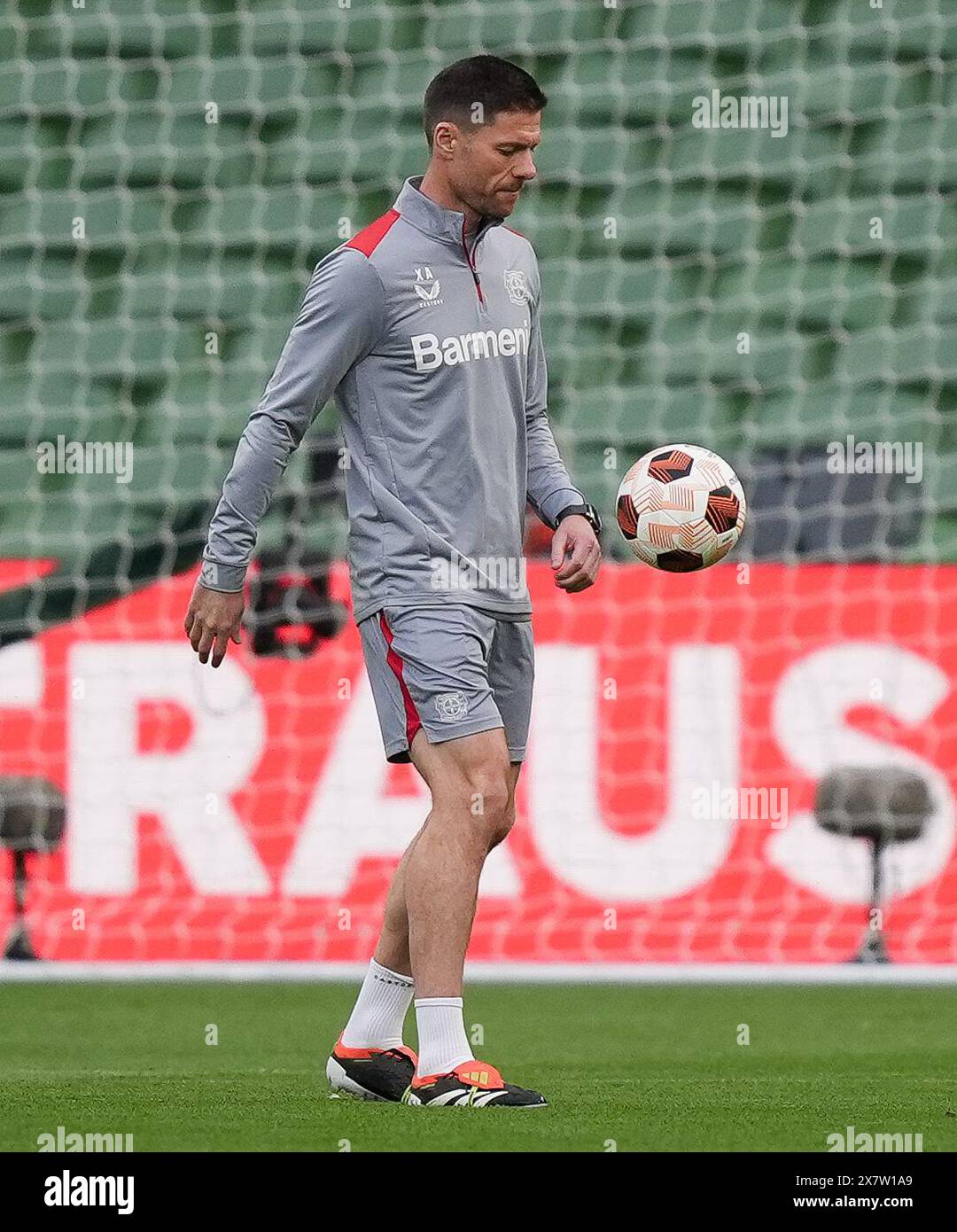 Bayer Leverkusen manager Xabi Alonso during a training session at the ...
