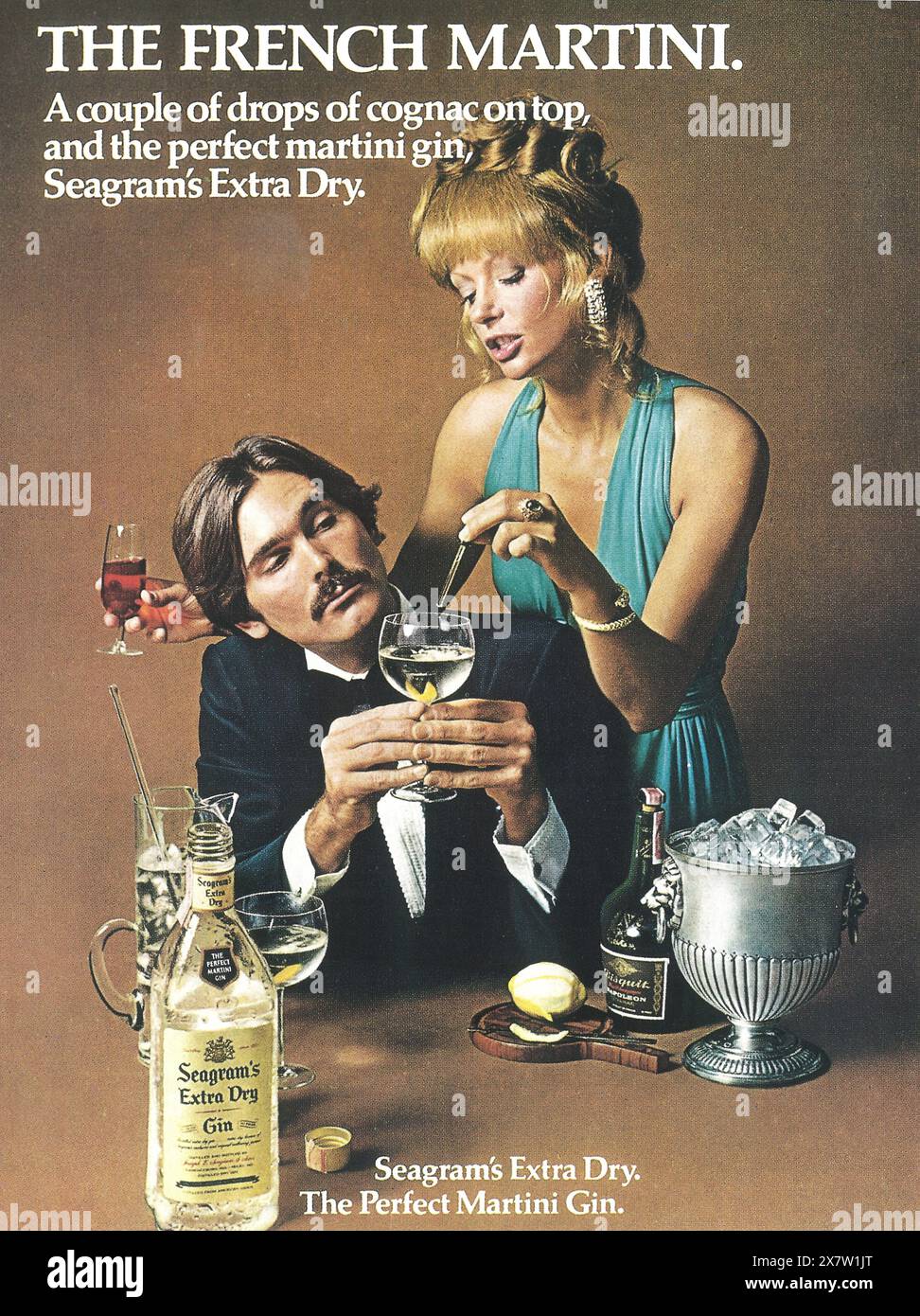 1974 Seagram's Extra Dry: The French Martini ad Stock Photo - Alamy