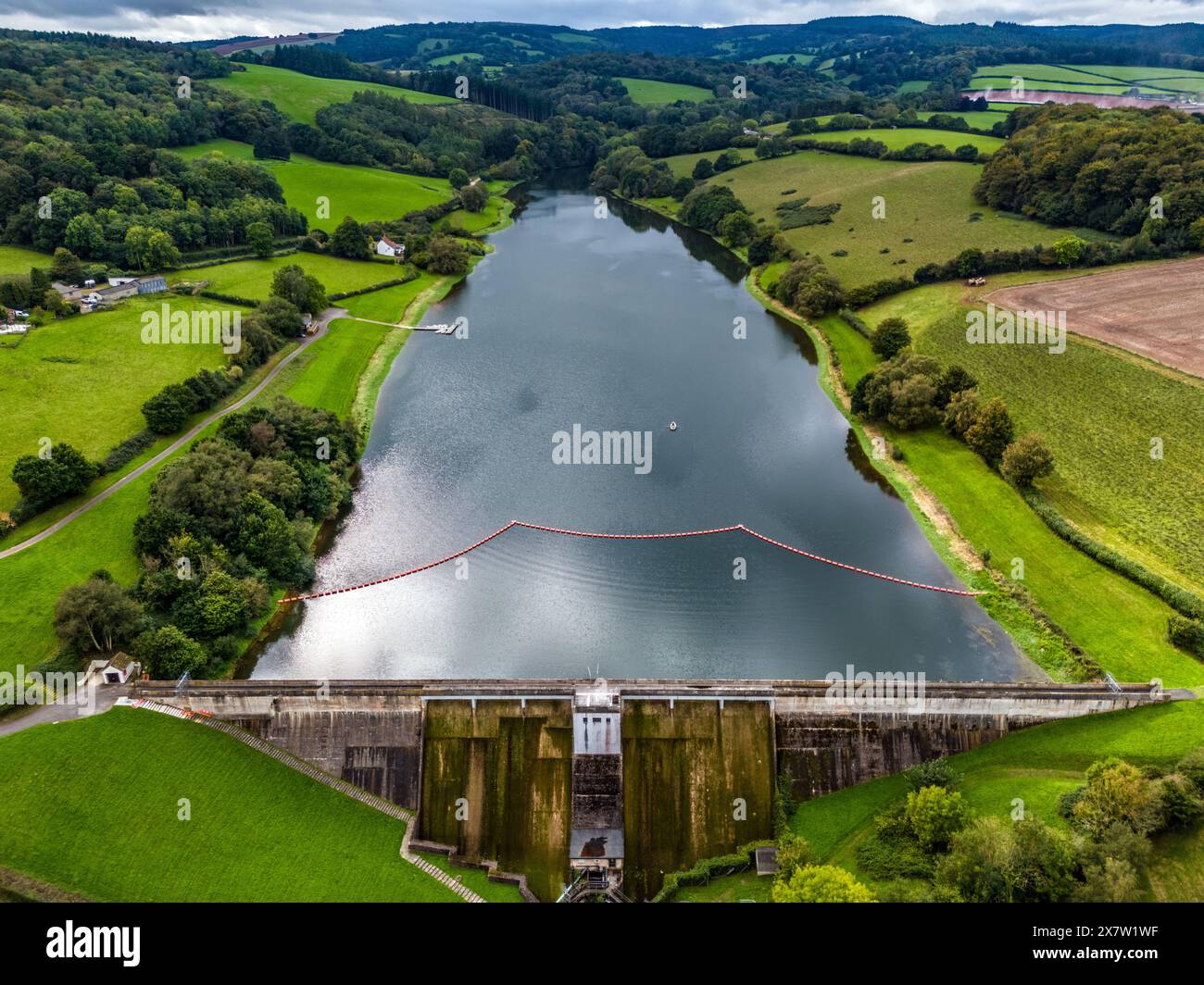 Hawkridge Reservoir as seen from a drone Stock Photo - Alamy