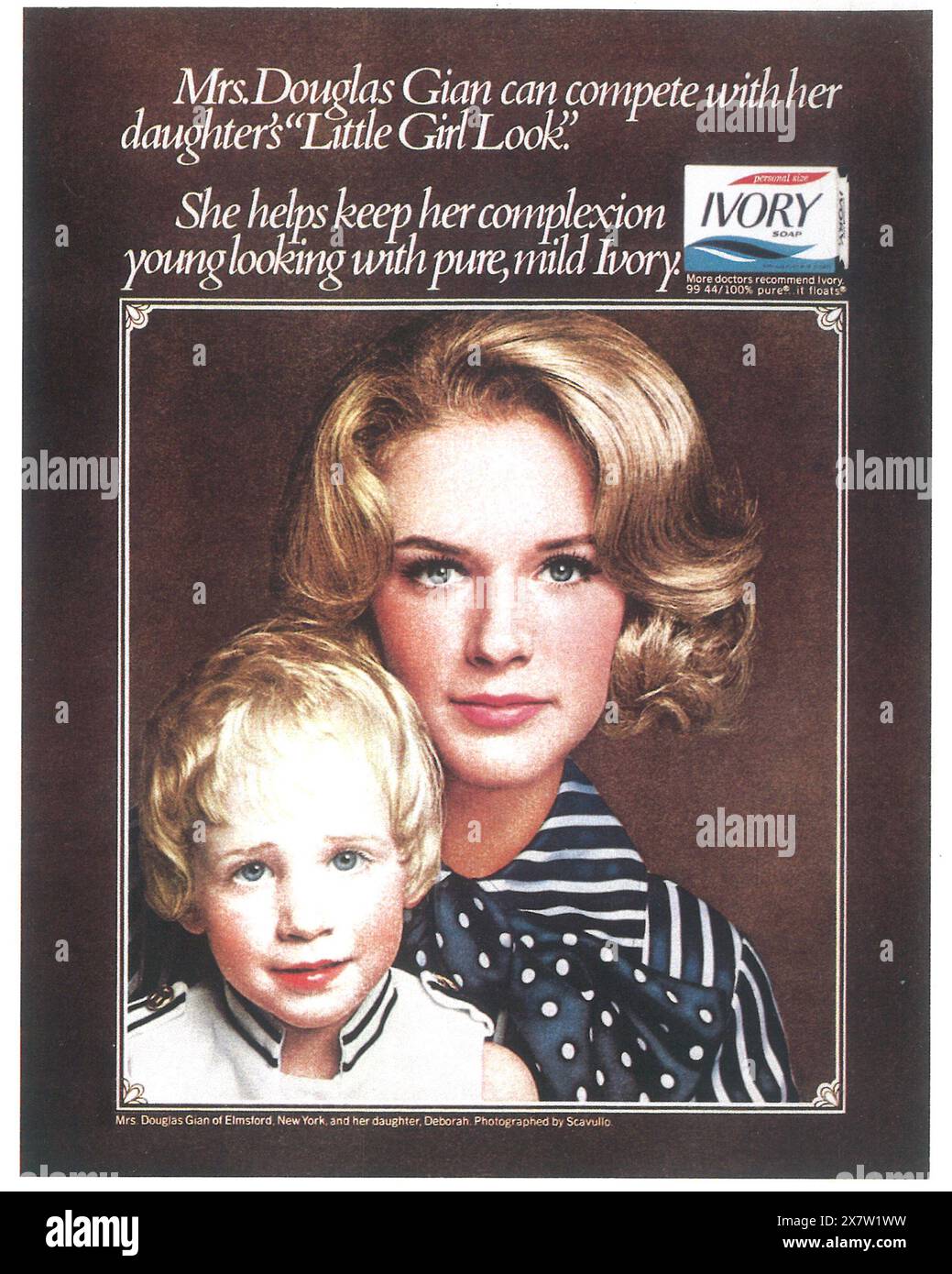 1970 Ivory Soap Print Ad - Mrs Douglas Gian Can Compete Daughters ...