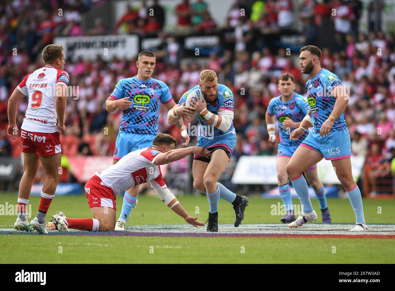 Doncaster, England - 18th May 2024 - Luke Thompson of Wigan Warriors in ...