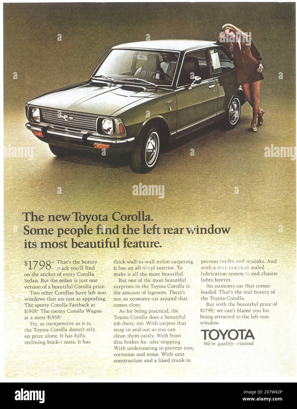 1970 Toyota Corolla ad Stock Photo - Alamy
