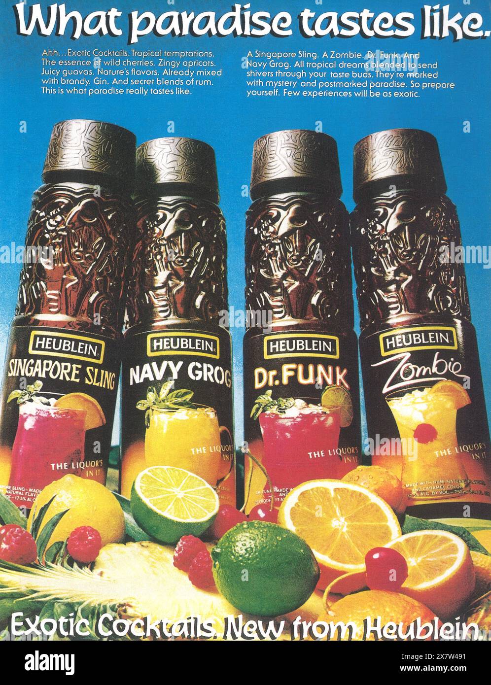 1979 Heublein Exotic Cocktails Ad Hartford, CT Stock Photo - Alamy