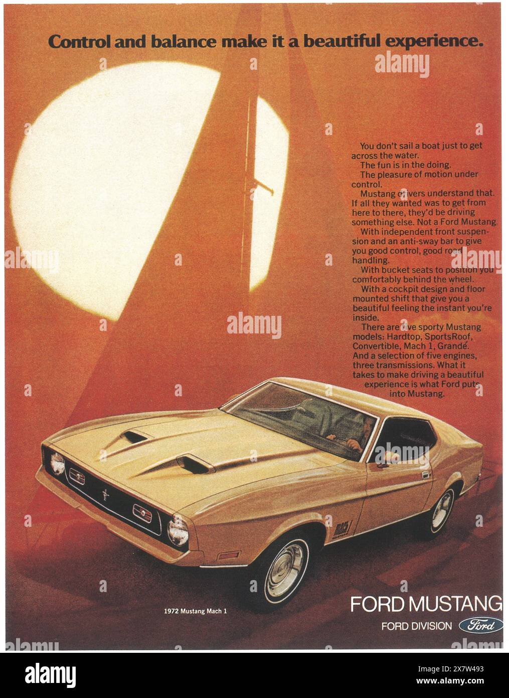 1972 Ford Mustang Mach 1 ad Stock Photo - Alamy
