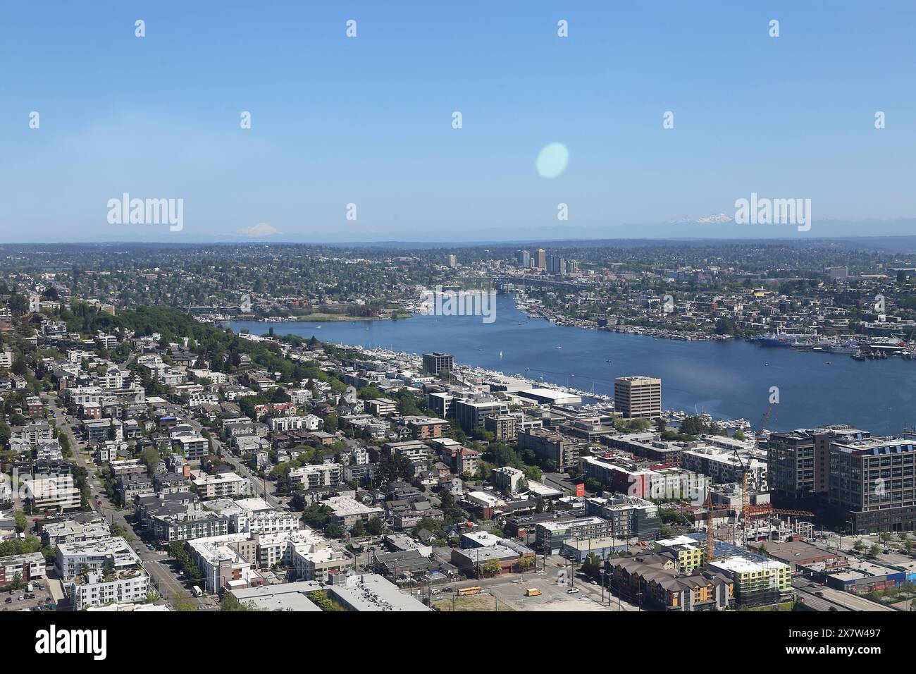 View north northwest from Space Needle, Seattle Center, Seattle ...