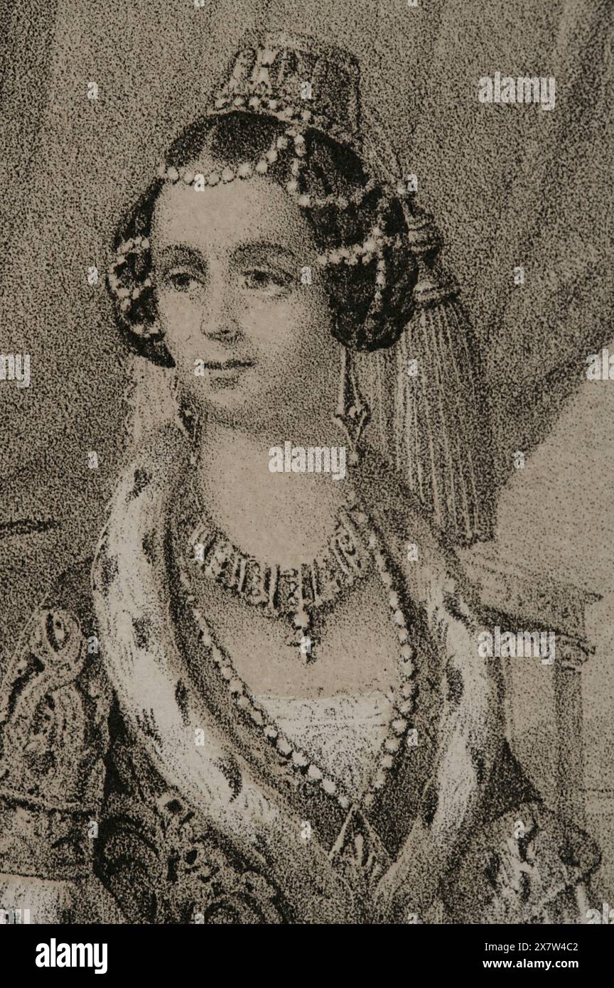 Amalia of Oldenburg (1818-1875). Queen consort of Greece (1832-1862) by ...
