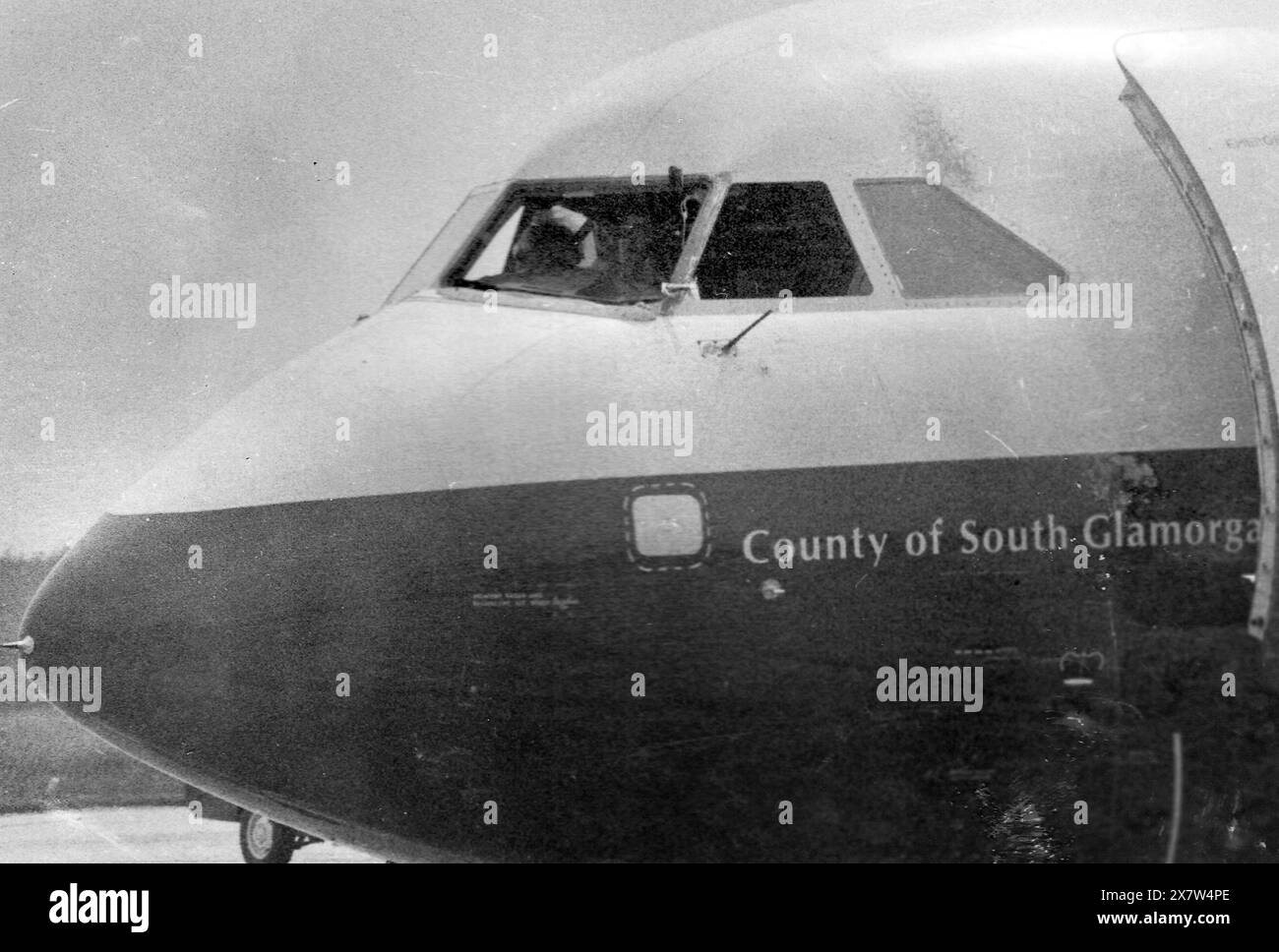 THE BAC ONE-ELEVEN AIRCRAFT ON THE TARMAC AT EASTLEIGH AIRPORT AFTER ...