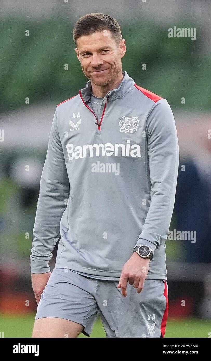 Bayer Leverkusen manager Xabi Alonso during a training session at the ...
