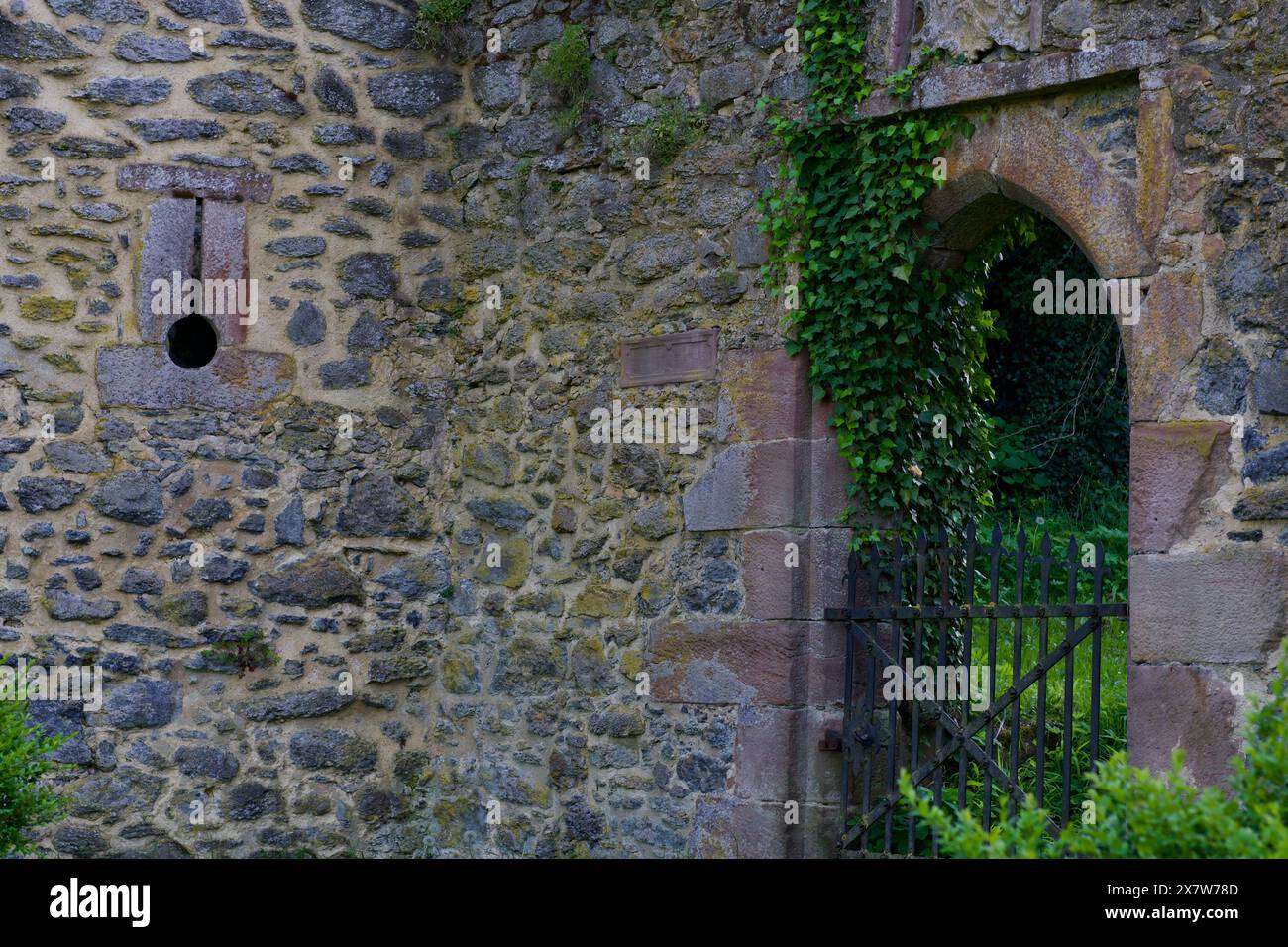 Entrance to a garden in a German castle Stock Photo - Alamy