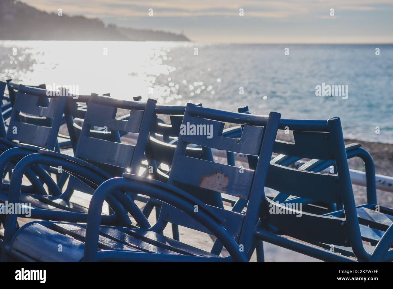 Blue chair nice france hi-res stock photography and images - Alamy