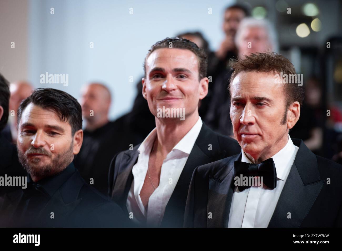 Cannes, France. 17th May, 2024. Justin Rosniak, Alexander Bertrand and Nicolas Cage attend "The ...