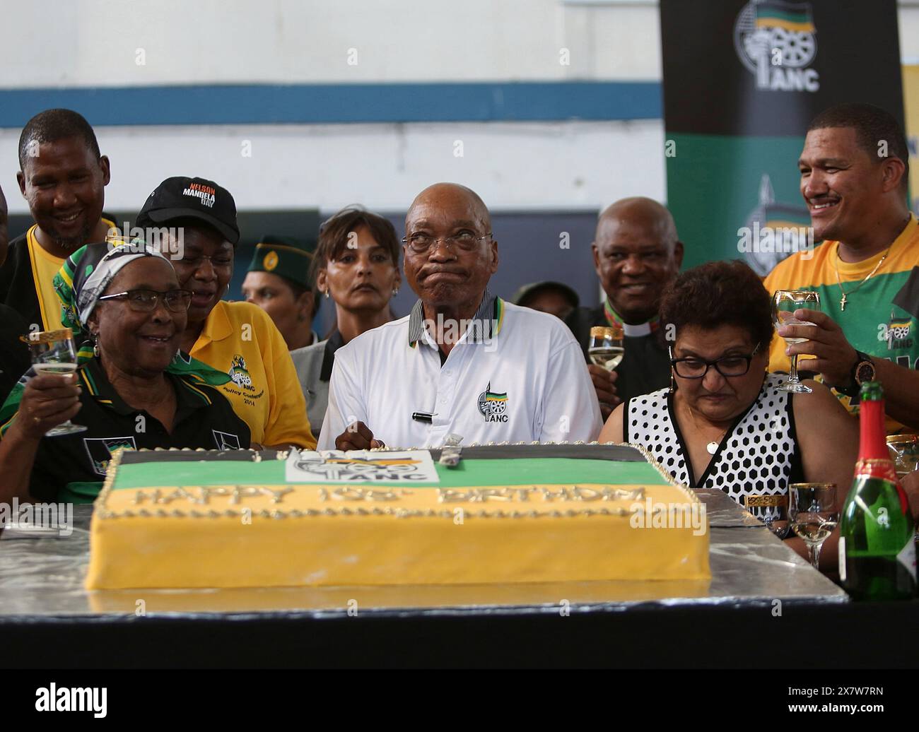 January 08, 2015. President Jacob Zuma with Jesse Duarte and Marius ...