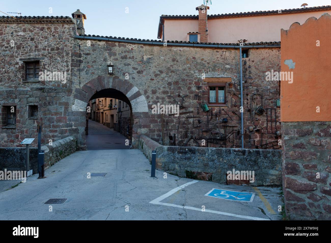 05-10-2024, Prades, Spain: Entrance arch to the town of Prades with ...