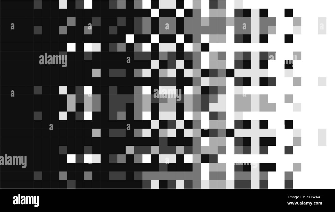 Pixel disintegration background. Art 8 bit objects. Decay effect ...