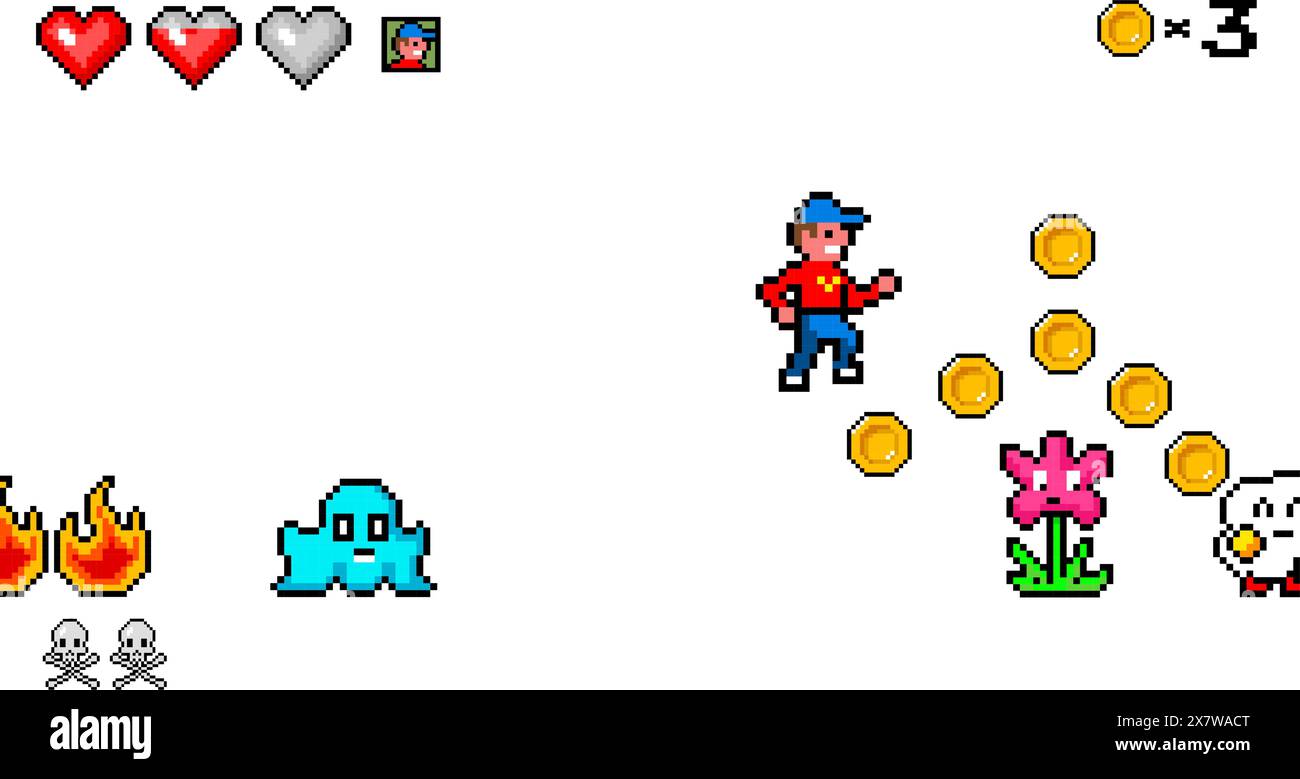 Pixel art 8 bit objects character hi-res stock photography and images ...