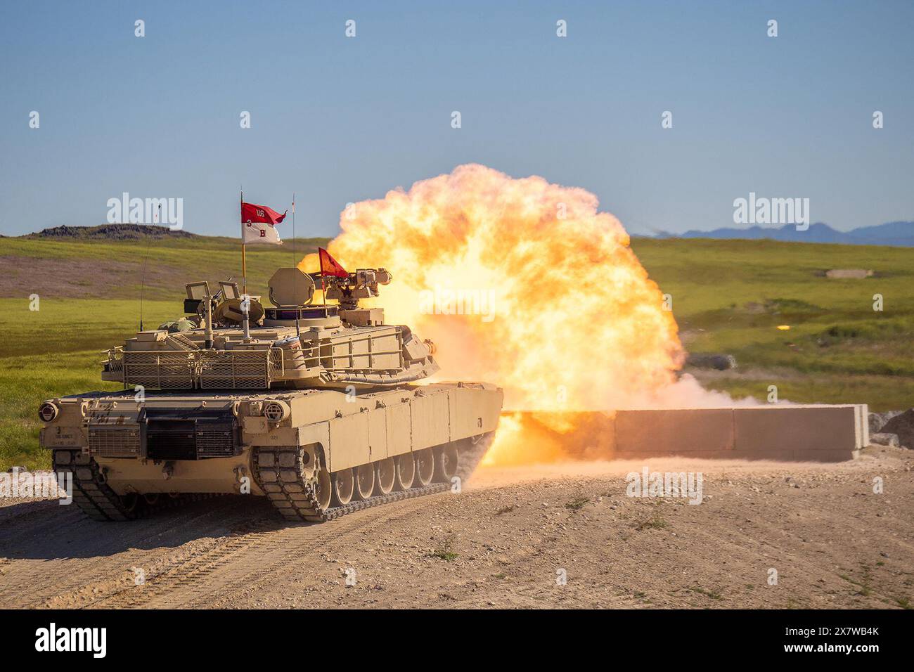Orchard, Idaho, USA. 9th May, 2024. An Army tank crew engages targets ...