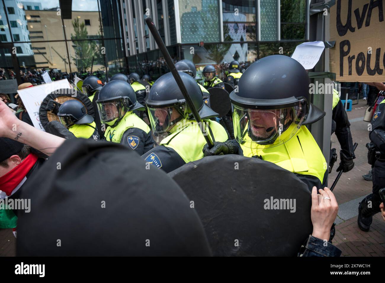 Amsterdam,The Netherlands,13th of may 2024.Pro palestine protests ...