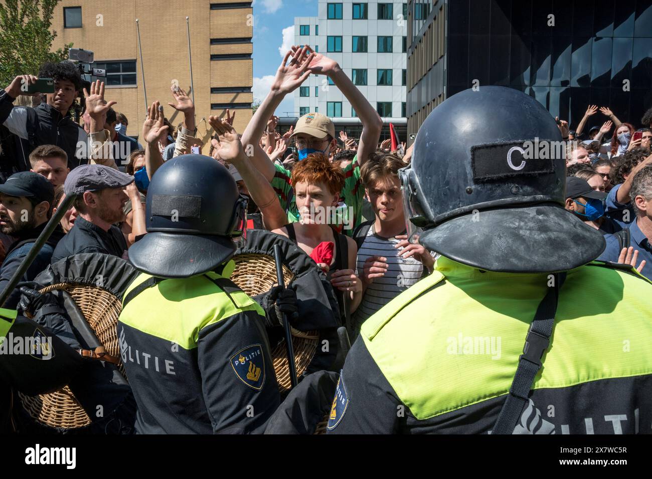Amsterdam,The Netherlands,13th of may 2024.Pro palestine protests ...