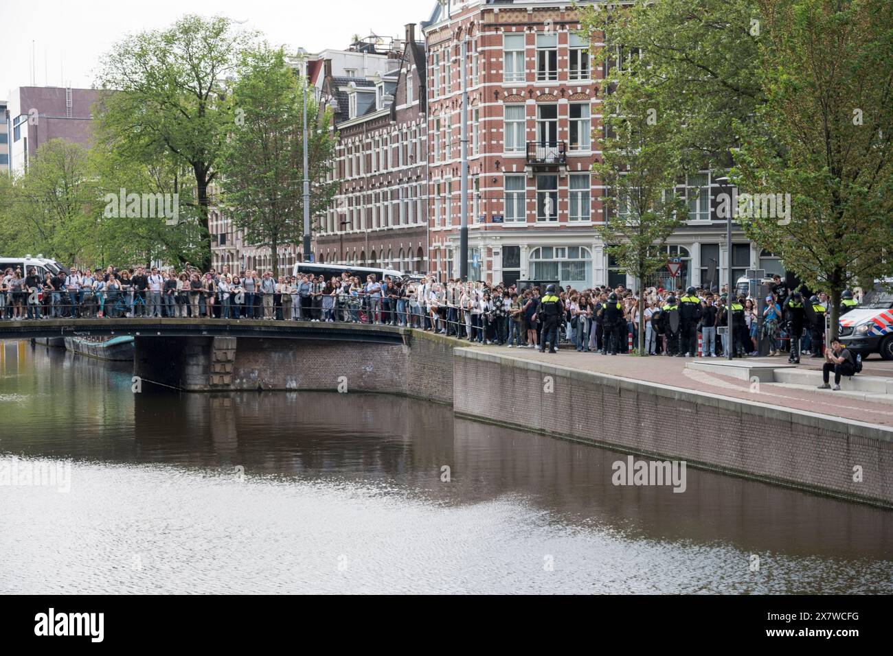 Amsterdam,The Netherlands,13th of may 2024.Pro palestine protests ...